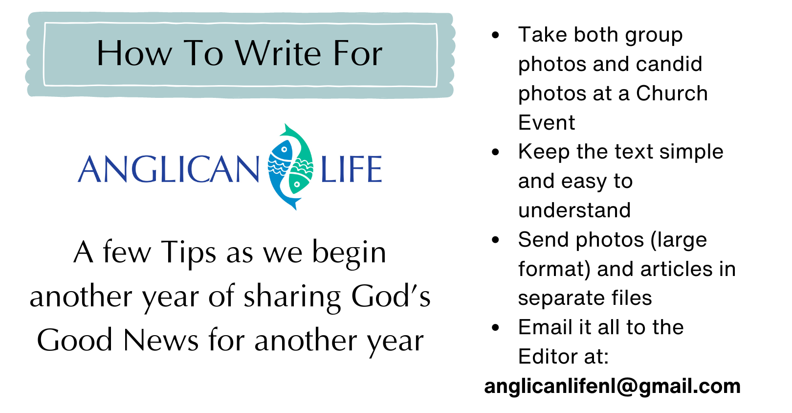 A New Year of Anglican Life: Submission Tips and Updates - Anglican Life